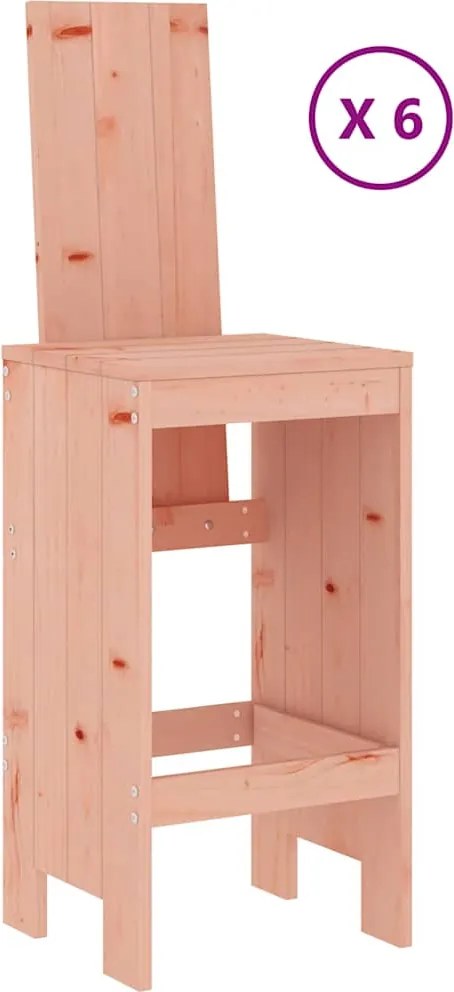 7dílný zahradní barový set masivní dřevo douglasky 3157786