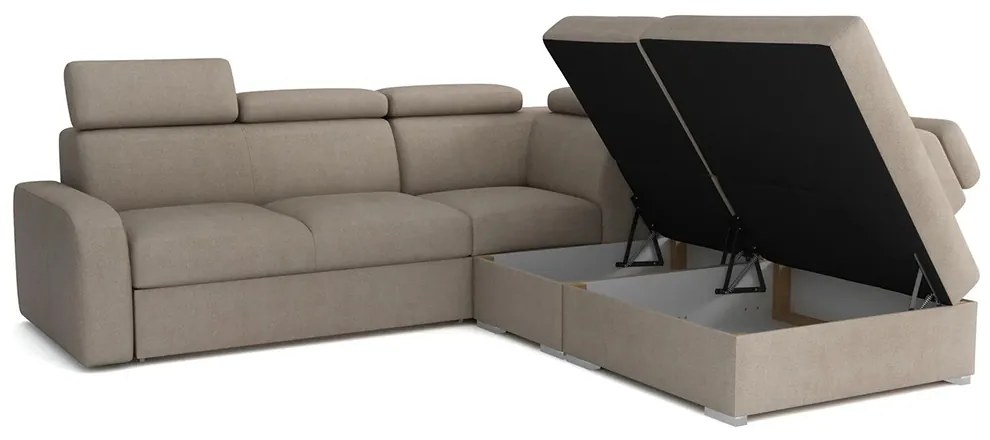Sedací souprava OSLO L | 250x265 cm | rozkládací + 2x úložný prostor | polohovatelné záhlavníky | VÝBĚR TKANIN