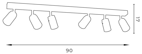 Bodové svítidlo RENO 6xGU10/8W/230V bílá/chrom