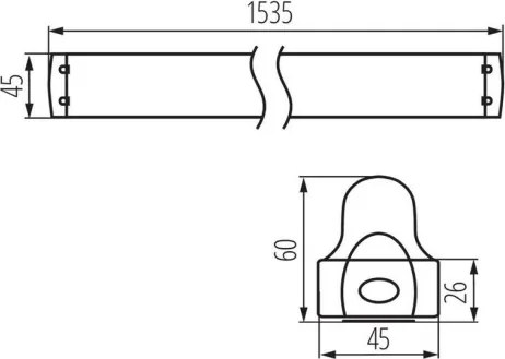 Zářivka pro LED trubice T8 Kanlux ALDO 4LED 1X150 max 58W 26362