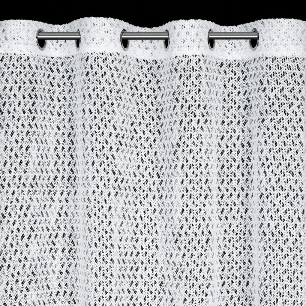 ZÁCLONA NA KROUŽCÍCH CINDY 140X250 CM BÍLÁ