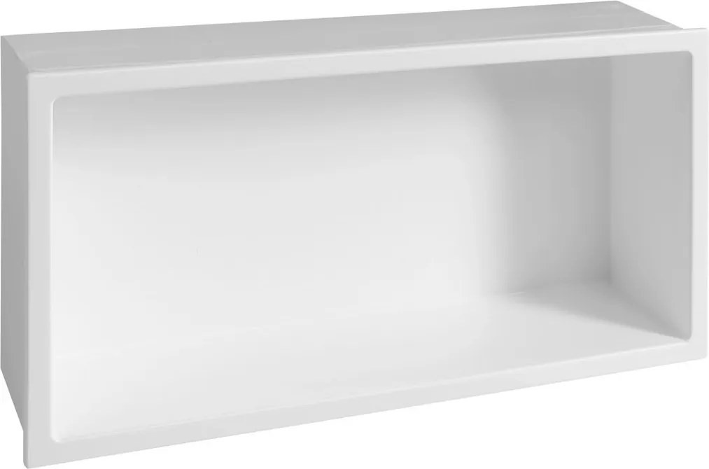 Polysan Polysan, INSERTA zapuštěná police do obkladu, litý mramor, 800x260 mm, bílá, 1301-82