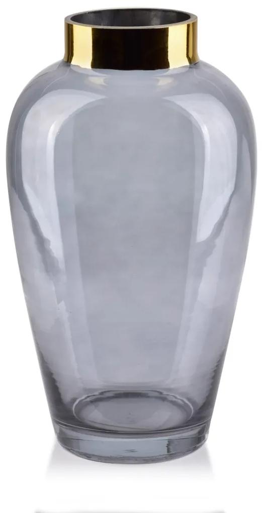 Skleněná váza Serenite 27 cm šedá