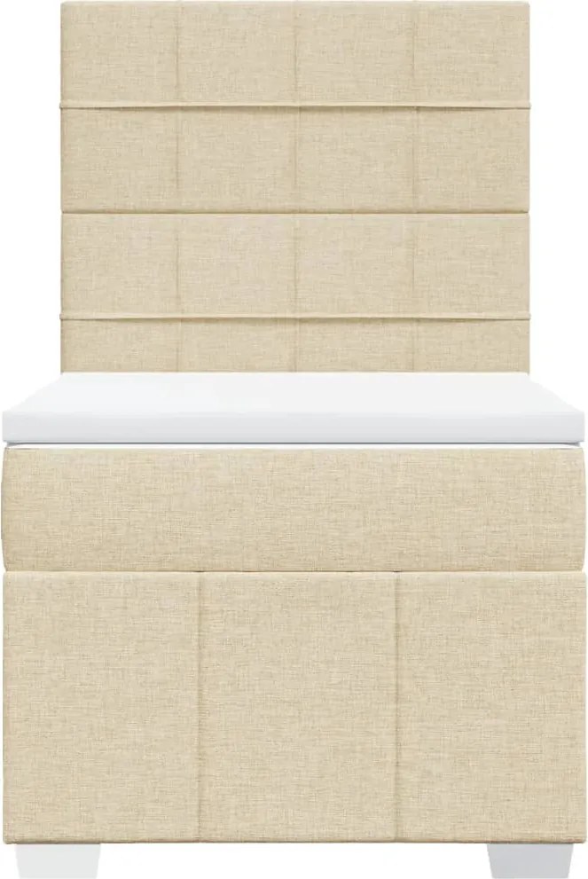 Box spring postel s matrací krémová 80 x 200 cm textil 3293800