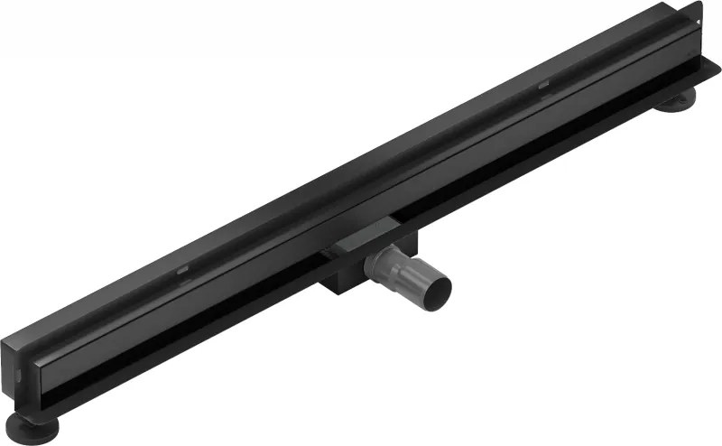 Mexen Flat nerezový sprchový žlab na zeď 80 cm vzor WALL, černý, 1730080