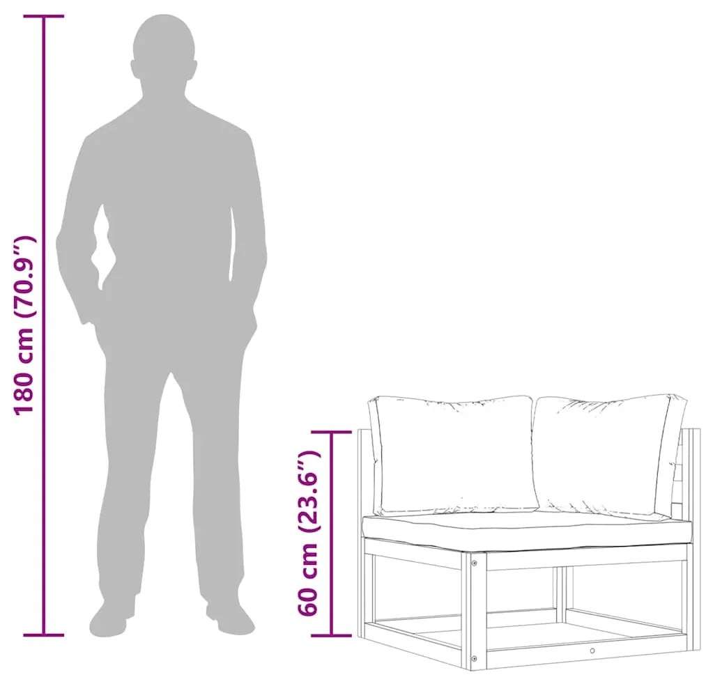 vidaXL Marketos Dílčí rohové pohovky 2 ks s poduškami krémově bílé