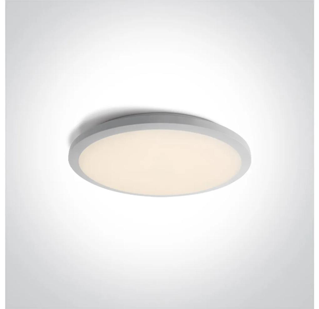 ONE Light 67448/W/W stropní LED svítidlo slim, bílé, 24W, 3000K, ø38cm, IP20