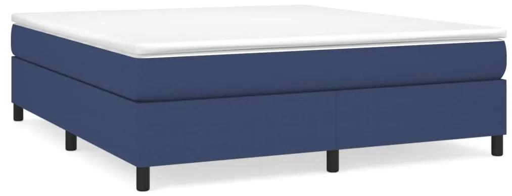 Box spring postel s matrací modrá 160x200 cm textil,  3144437