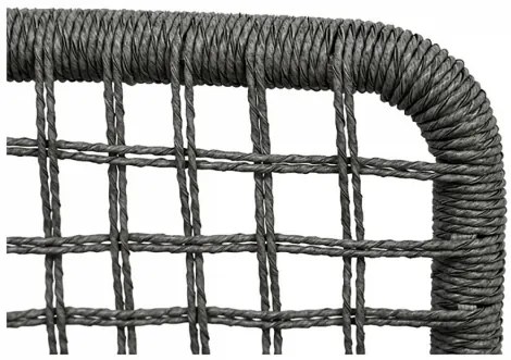 Zahradní set 1+2 stůl 60x60 židle umělý ratan kov antracit AZ-L1103 GREY