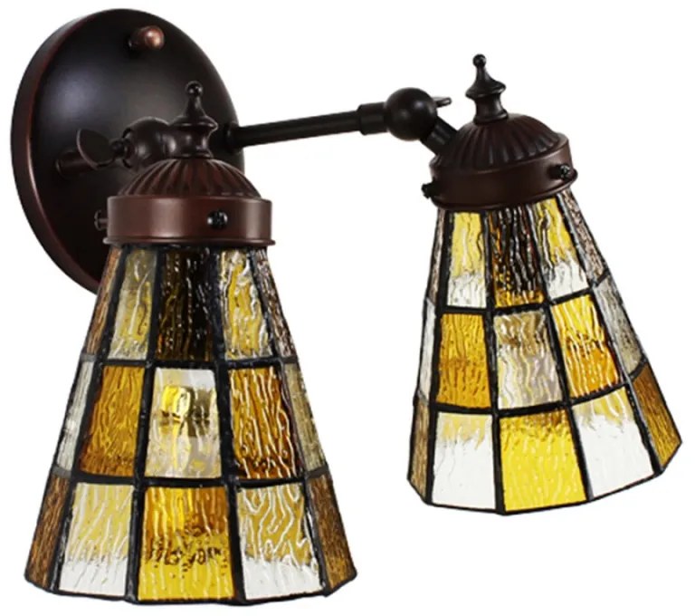 Nástěnná lampa Tiffany Anki – 30x23x23 cm