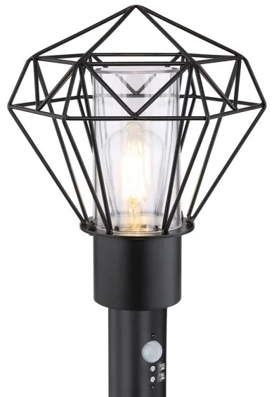 Globo 31357S - Venkovní lampa se senzorem HORACE 1xE27/15W/230V IP44