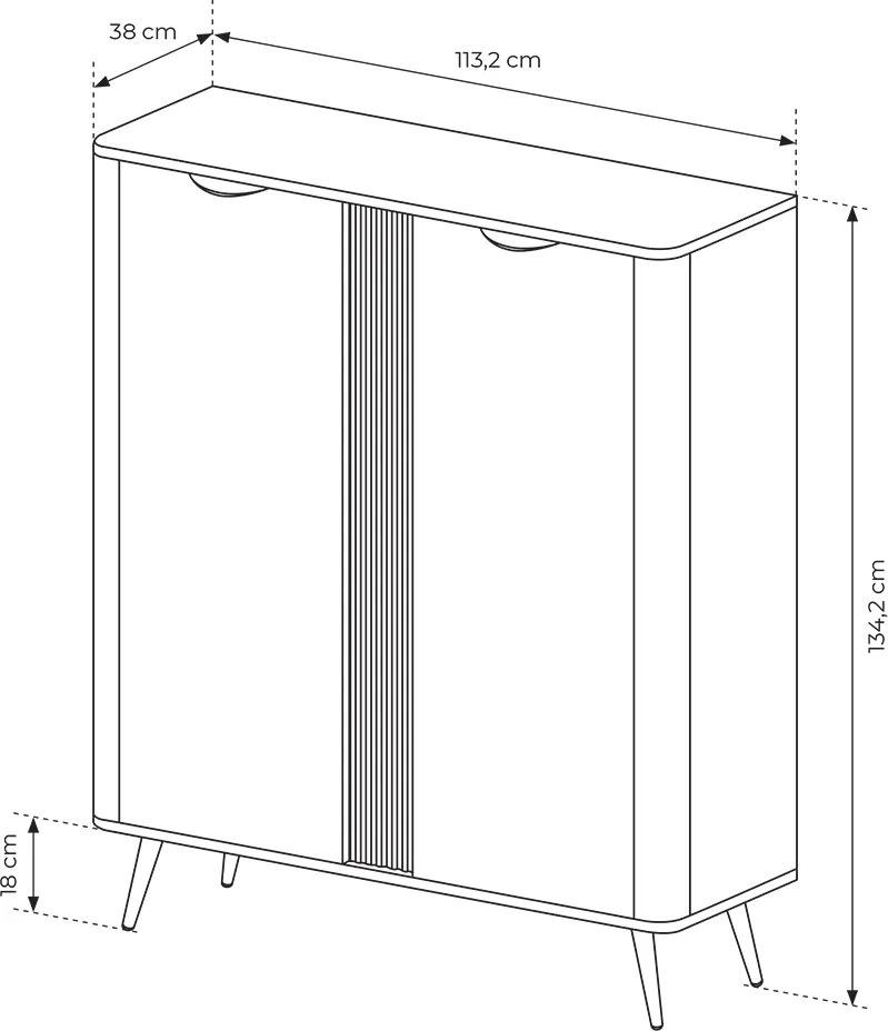 VERIS d | komoda 2D | 113,2 cm | dub dunin