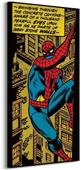 Art Group Obraz na plátně Marvel Spiderman (Swinging Through The Concrete)  50x100cm | BIANO