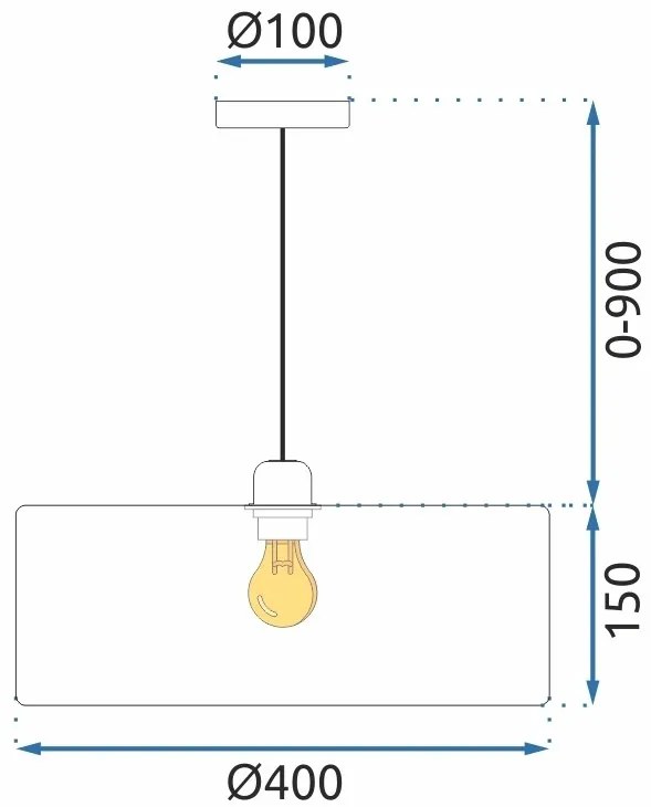 Závěsná lampa LA BELLE III stříbrná