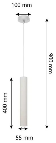 LED Lustr na lanku TUBA 1xGU10/4,8W/230V bílá