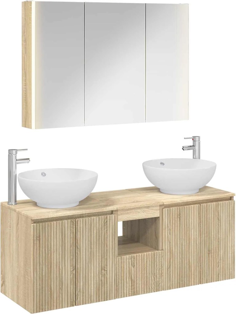 Sada koupelnových skříněk 4 ks Dub sonoma Kompozitní dřevo 3406505