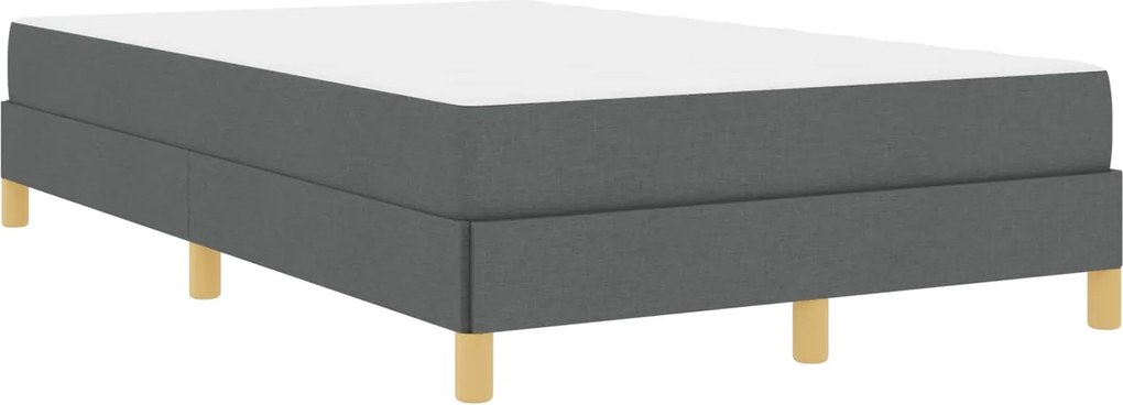 Postel s boxspringem s matrací Tmavě šedá 120 x 200 cm textil 3398557