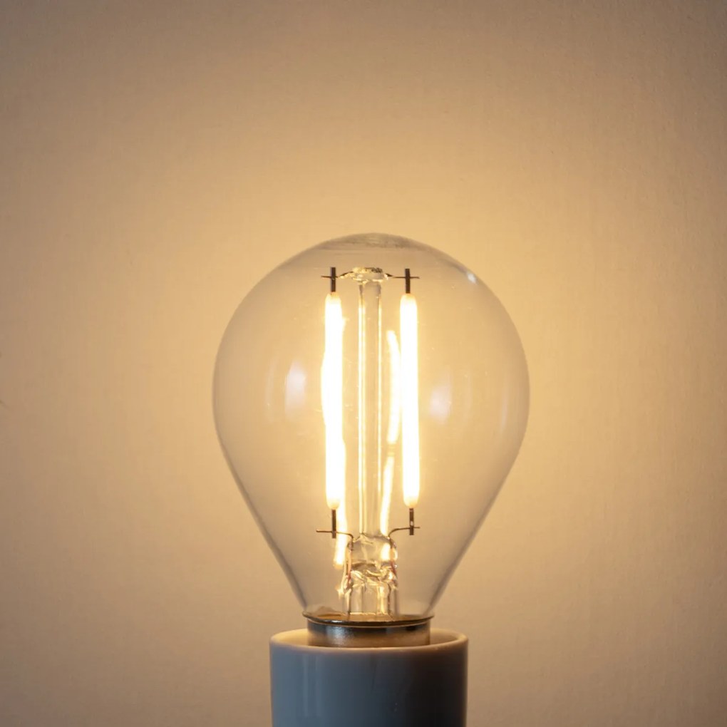 Sada 5 stmívatelných LED žárovek E14 P45 čiré sklo 3W 250 lm 2700K