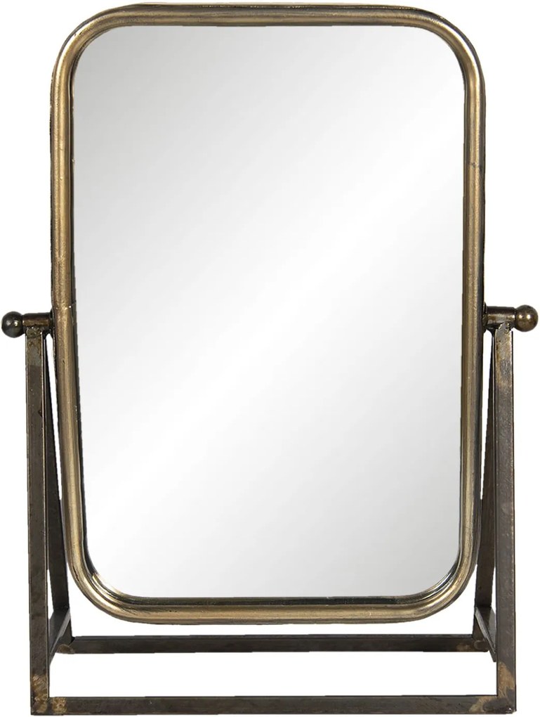 Vintage stojací zrcadlo ve zlatém rámu Nazairé - 28*10*36 cm