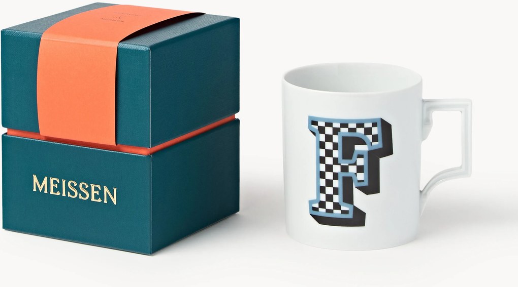 Westwing x MEISSEN, ručně vyrobený hrnek Initials's dekorací Motif