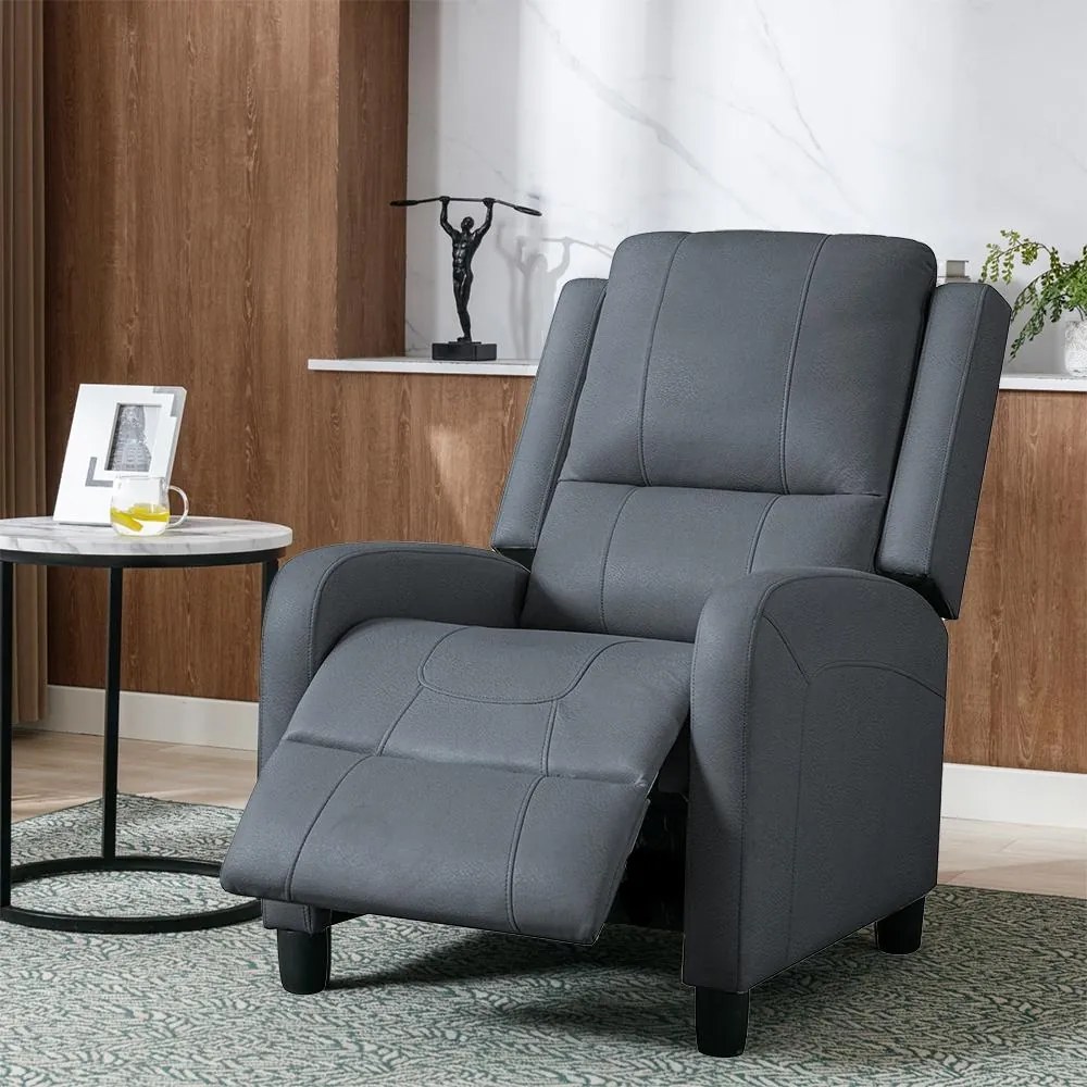 Polohovatelné televizní relaxační křeslo Catini ELEGANT - Tm. šedá