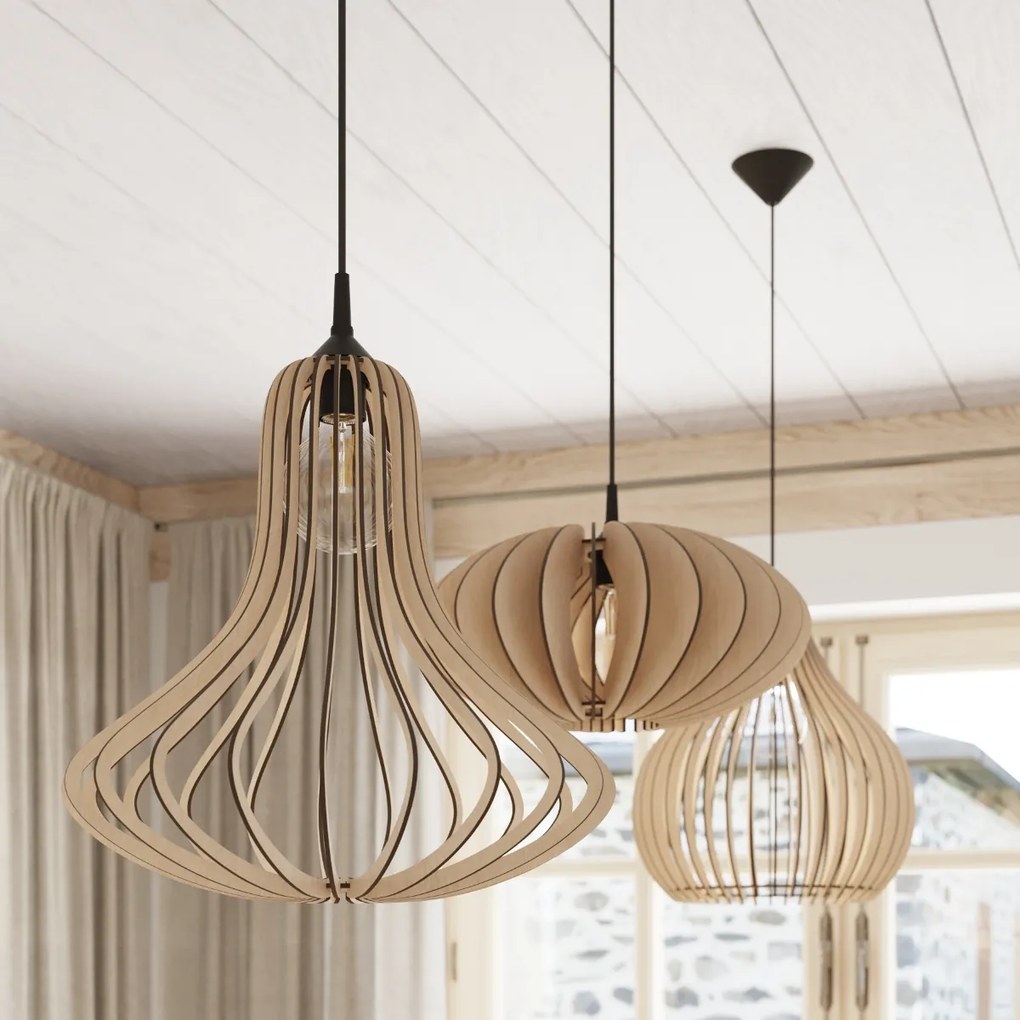 Sollux Lighting Závěsné svítidlo ELZA dřevo