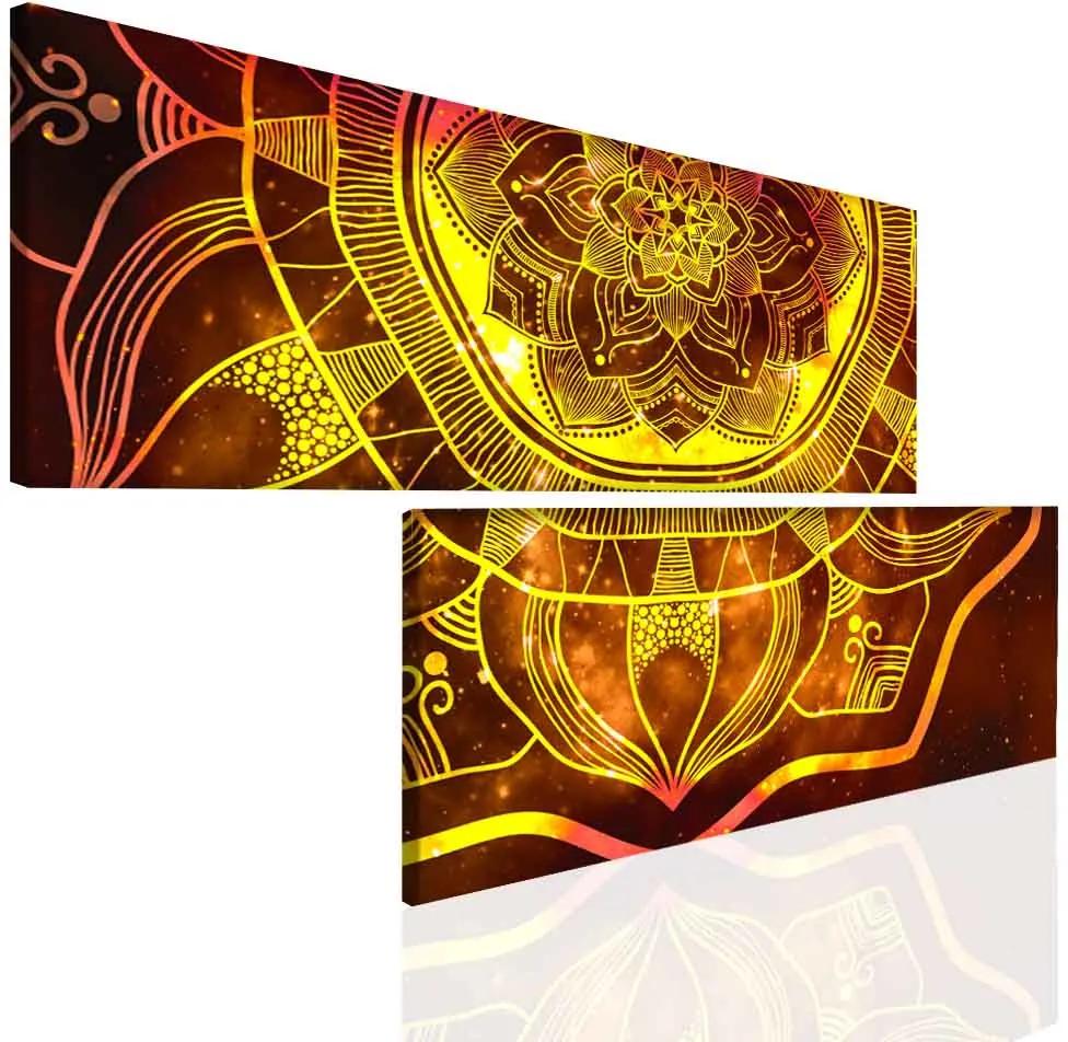 Obraz sluneční mandala (100x60 cm) - InSmile ®