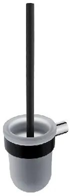 Nimco Nava - WC štětka nástěnná s držákem, matné sklo/černá mat NA 28094WN-b