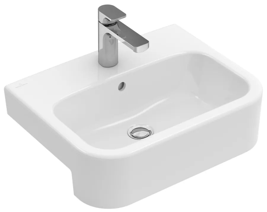 Villeroy & Boch ARCHITECTURA - Polozapuštěné umyvadlo, 550x430x170 mm, bez přepadu, bílá alpin CeramicPlus 419056R1