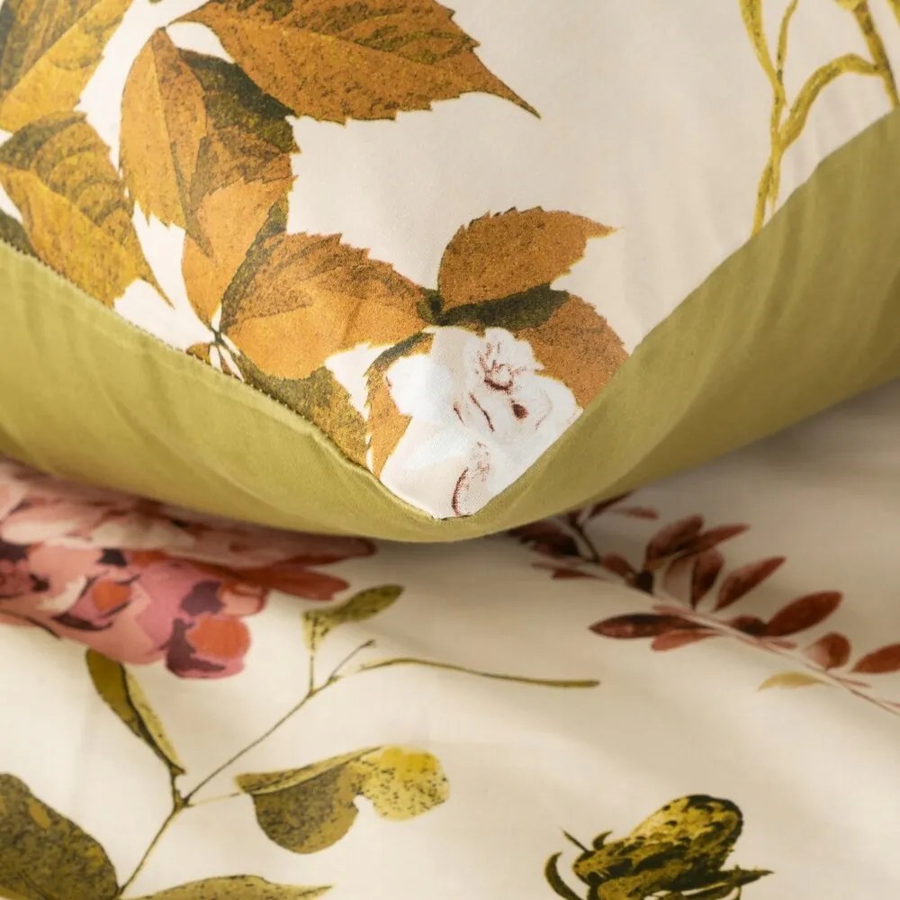 Povlečení Spring 140x200 Eurofirany olivová vícebarevná herbářová barva