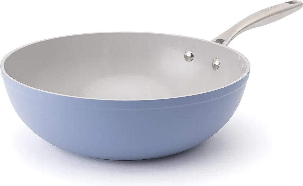 Elmich Nepřilnavá keramická pánev wok Zen Ø 28 cm - modrá
