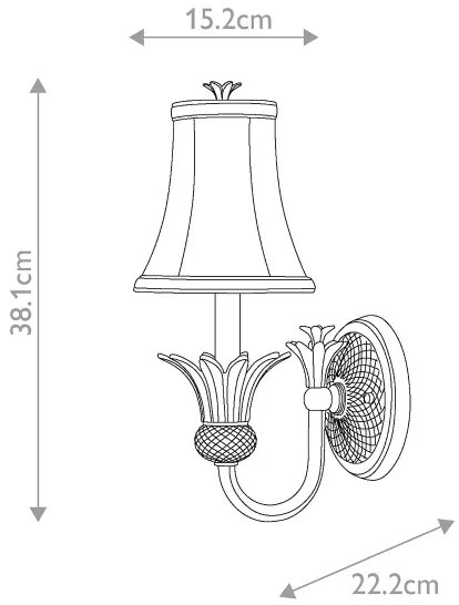 Hinkley HK-PLANT1-PZ - Nástěnné svítidlo PLANTATION 1xE14/40W/230V bronzová