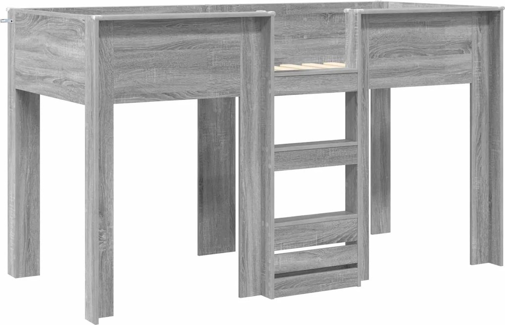 Patrová postel pro děti Šedá Sonoma 75 x 190 cm 3410472