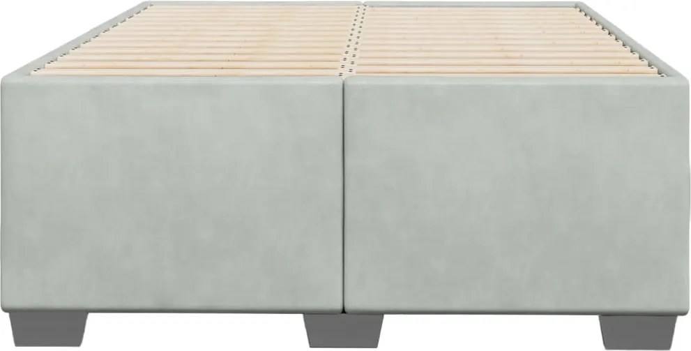 Rám postele bez matrací světle šedá 120x190 cm samet 3284619
