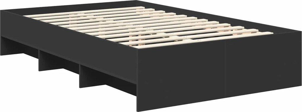 Rám postele s čelo Černá 137 x 203 cm Kompozitní dřevo 3408859