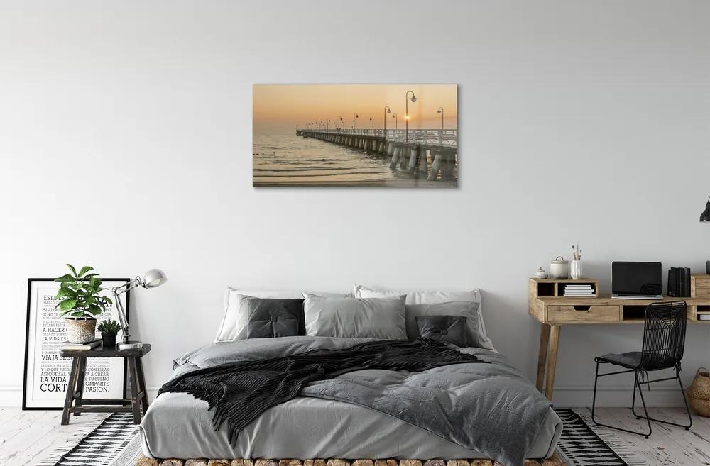 akrylový obraz Gdańsk Sea molo 100x50 cm