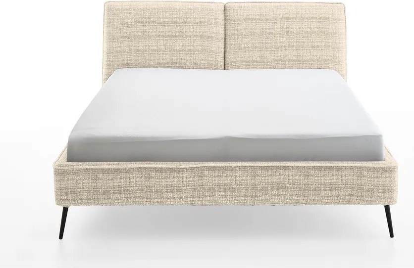 Béžová čalouněná dvoulůžková postel bez roštu 200x200 cm Infinity – Meise Möbel