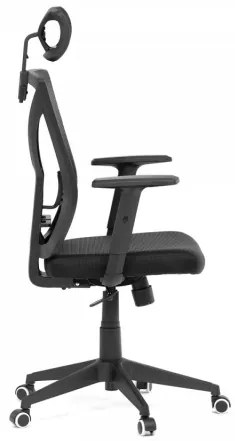 Kancelářská židle černá mesh plastový kříž KA-Q851 BK