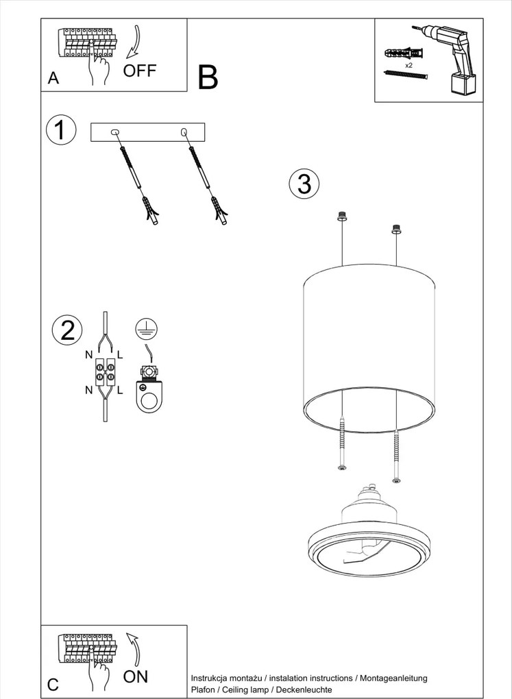 Sollux Lighting Stropní svítidlo TIUBE šedé