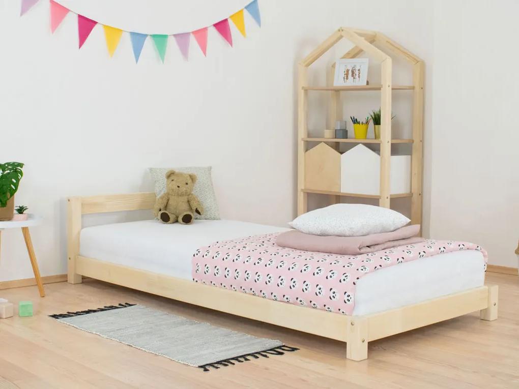 Benlemi Dětská jednolůžková postel s čelem DREAMY Zvolte barvu: Nelakovaná, Zvolte rozměr: 80x160 cm