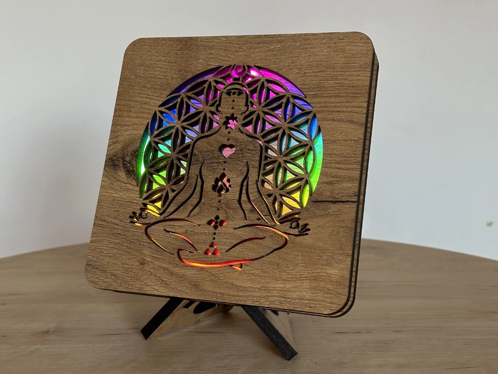 Li-Go "Čakry" lampa 19x19cm provedení povrchu: dub