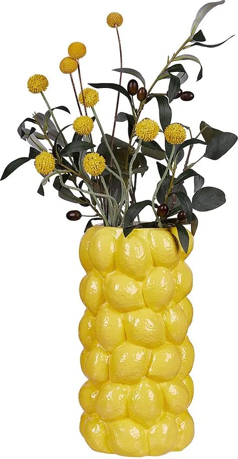 Butlers LEMON Váza 30 cm - žlutá