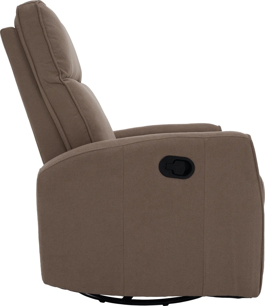 Relaxační otočné křeslo, šedohnědá Taupe, MEKENZI