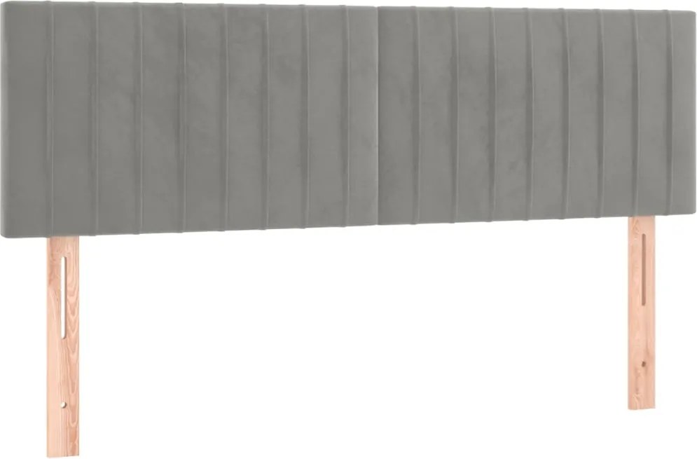 Box spring postel s matrací světle šedá 140x190 cm samet 3141419