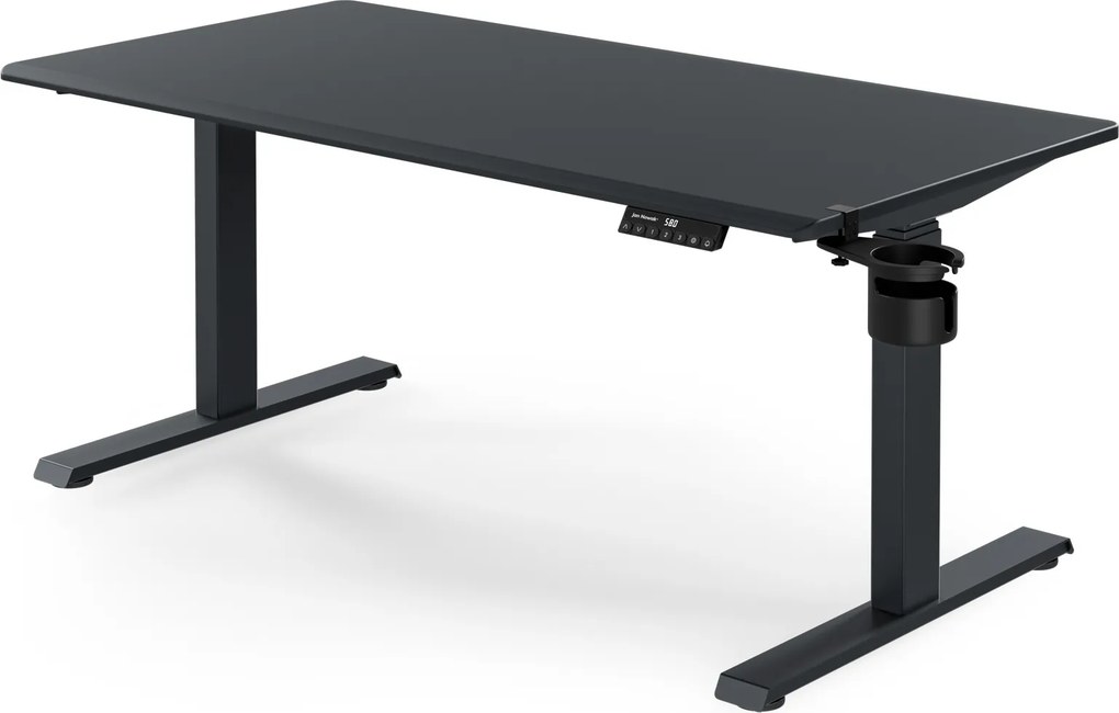 Elektrický stůl s regulací výšky ergonomický antracitový,1400x700 mm: ARIA