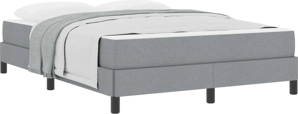 Postel s boxspringem Světle šedá 140 x 190 cm textil 3398486