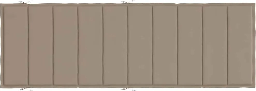 Poduška na lehátko taupe 186x58x4 cm oxfordská látka 314166