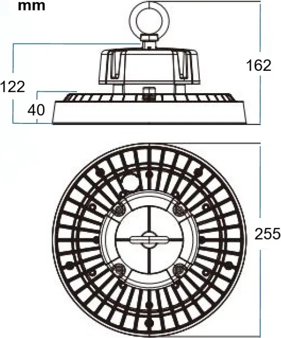 T-LED 107268 LED průmyslové CCT svítidlo CT5-UFO100W CCT