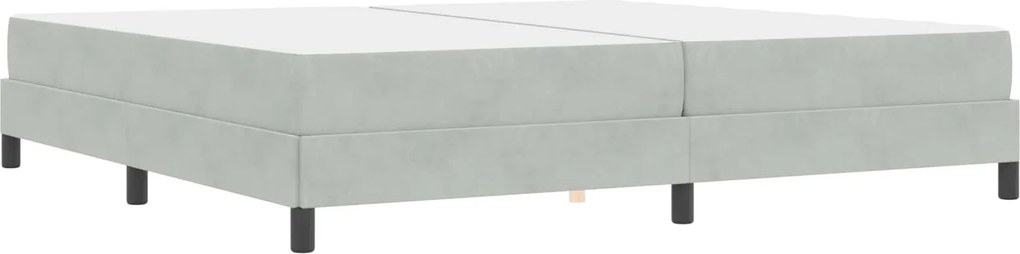 Postel s boxspringem s matrací Světle šedá 200 x 200 cm textil 3398713