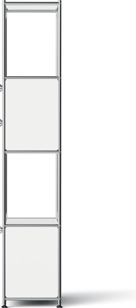 Tchibo - Kovový regál »Cn3 Slim Line« se 2 přemístitelnými zásuvkami a 1 přemístitelnými výklopnými dvířky - barva: bílá